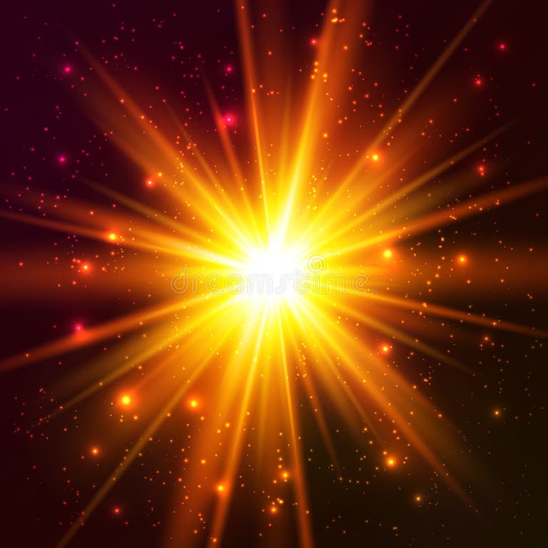 Yellow Cosmic Vector Explode Stock Vector - Illustration of glow ...