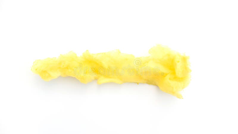 Yellow Cotton Candy on a White Background Stock Image - Image of fluff ...