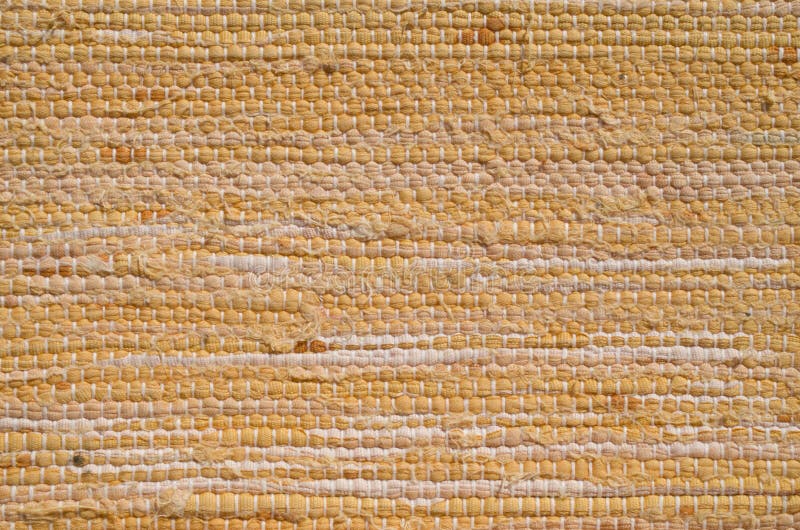 Yellow Cotton Rag Rug Close Stock Photo - Image of fiber, structure ...