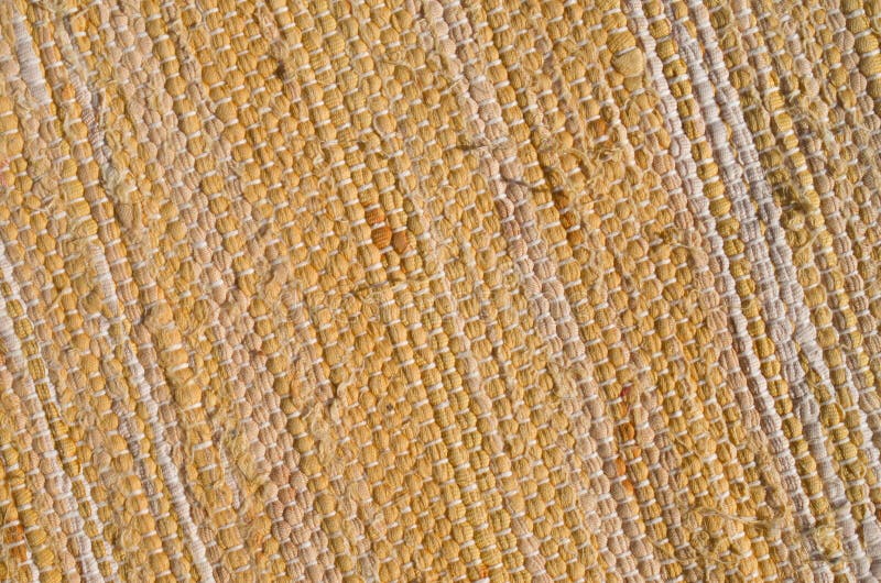 Yellow Cotton Rag Rug Close Stock Photo - Image of fiber, close: 192438176