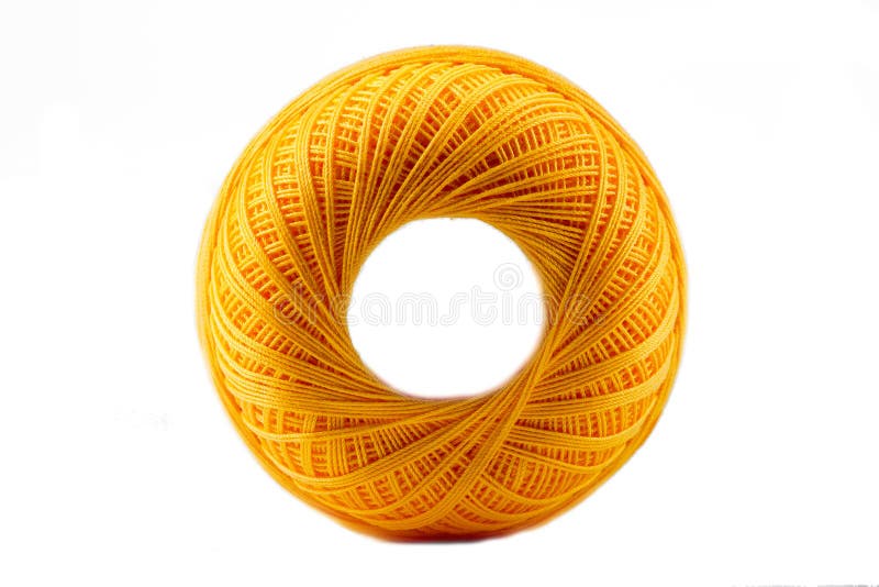 Yellow cotton spool stock image. Image of single, industry - 19602287