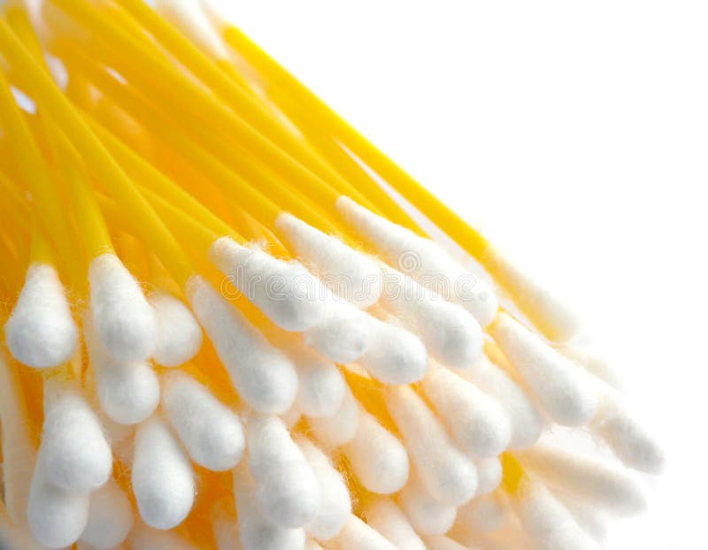 Yellow cotton stick stock image. Image of background - 10886421