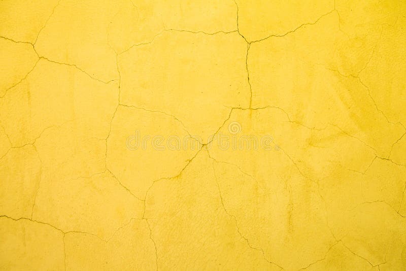 Yellow Crack Wall Background Texture Stock Photo - Image of pavement ...