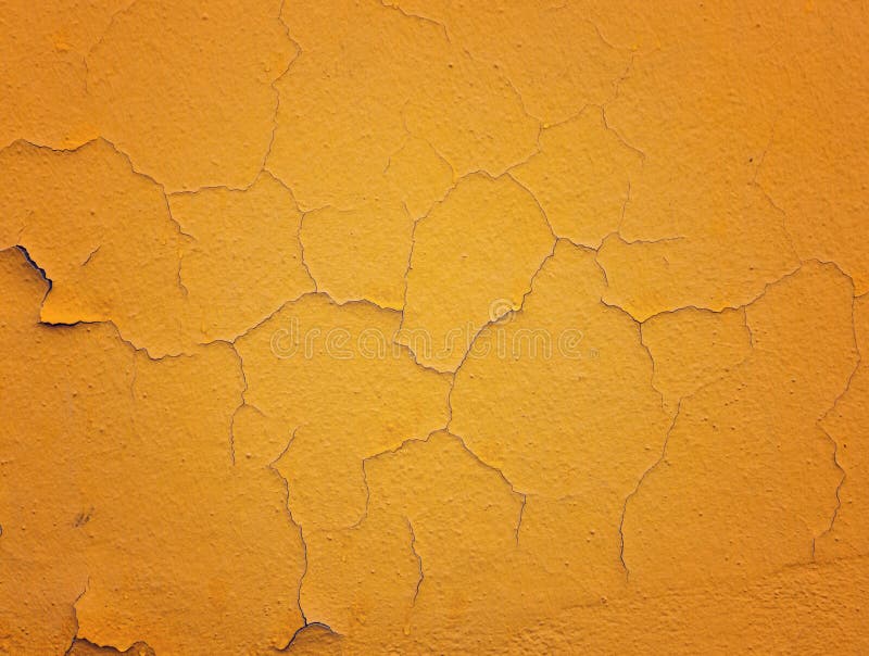Yellow Cracked Wall Background Stock Image - Image of abstract, yellow ...