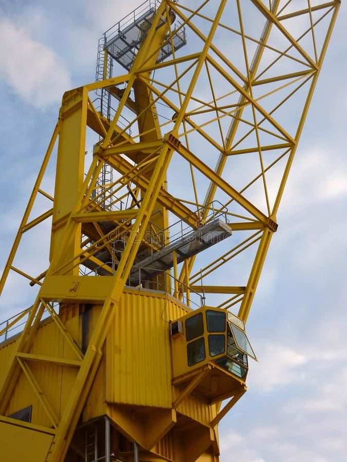 Yellow crane stock image. Image of dock, quay, freight - 22618589