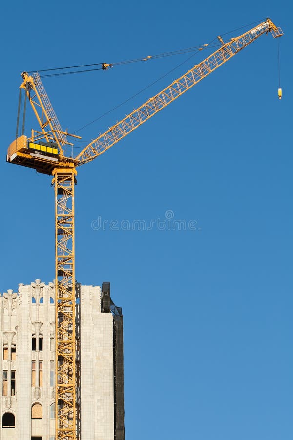 Yellow Crane stock image. Image of hoisting, hydraulic - 28641545