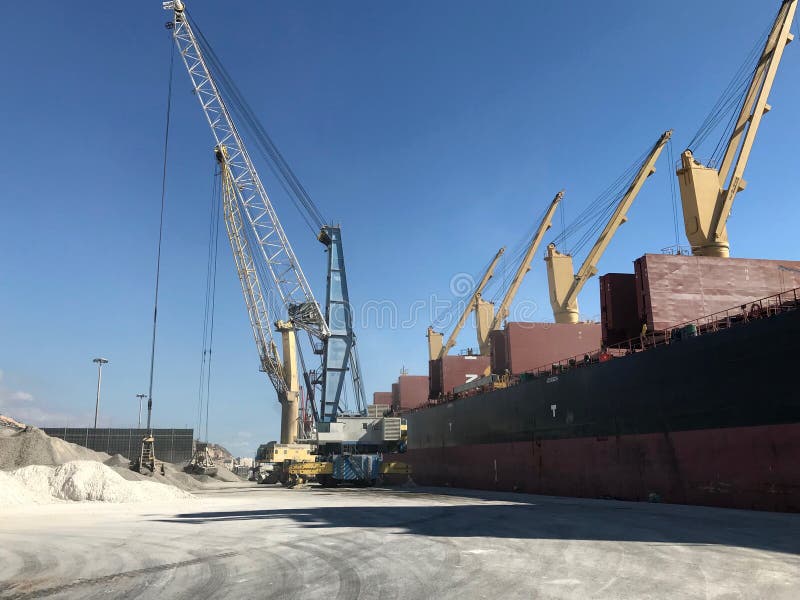 Loading cargo ship stock photo. Image of port, harbor - 103150068