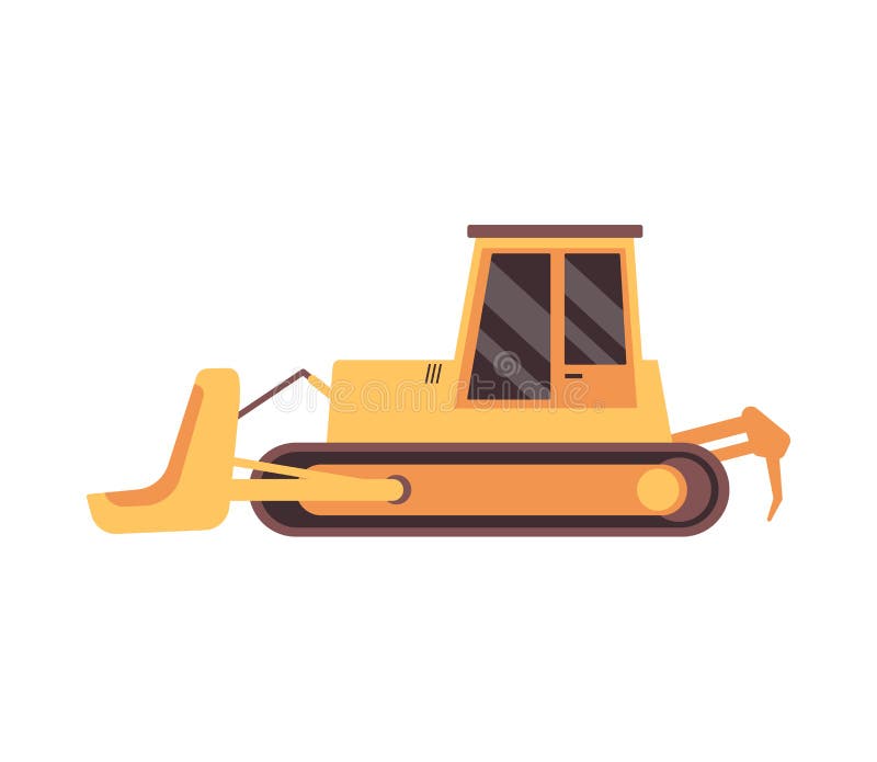Yellow Crawler Loader Vehicle for Construction or Mining Industry Stock ...