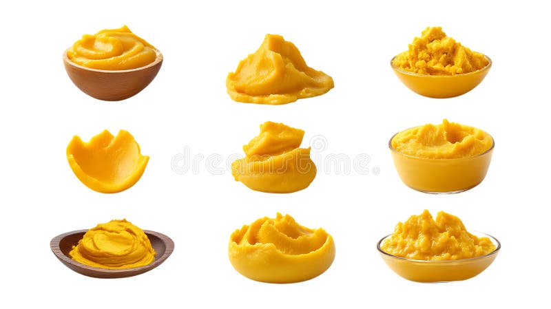 Yellow Cream on Transparent Background Stock Illustration ...