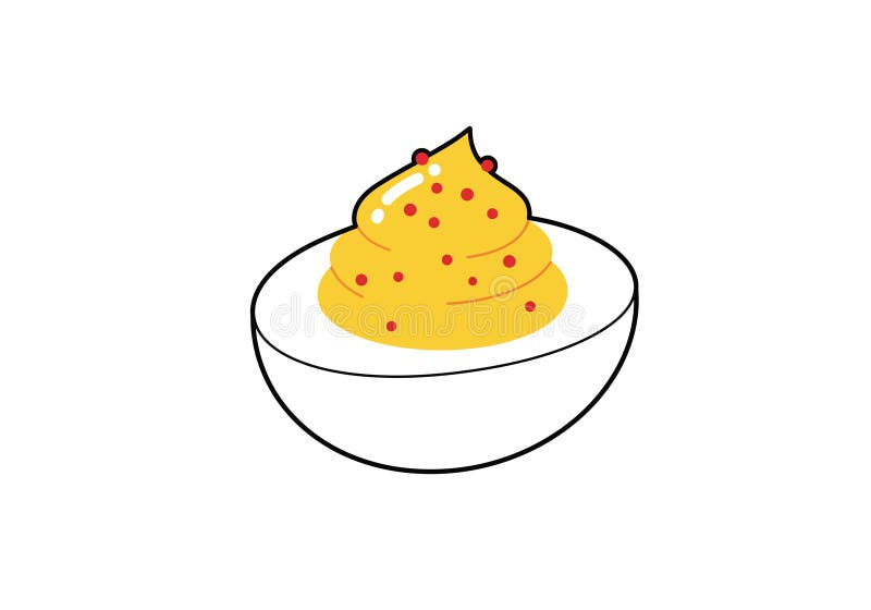 Deviled egg clip art stock vector. Illustration of drawing - 369206223