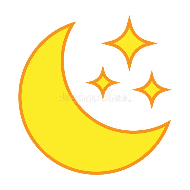 Yellow Crescent Moon Stock Illustrations – 13,360 Yellow Crescent Moon ...