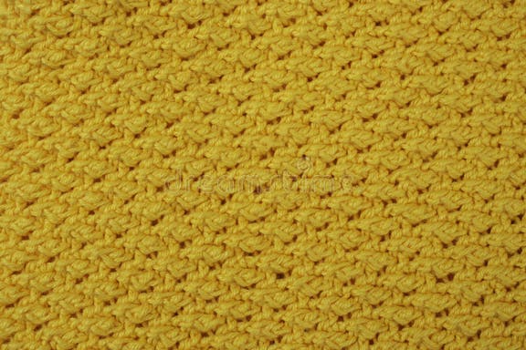 Yellow Crochet Pattern, Close Up Texture Stock Image - Image of lines ...