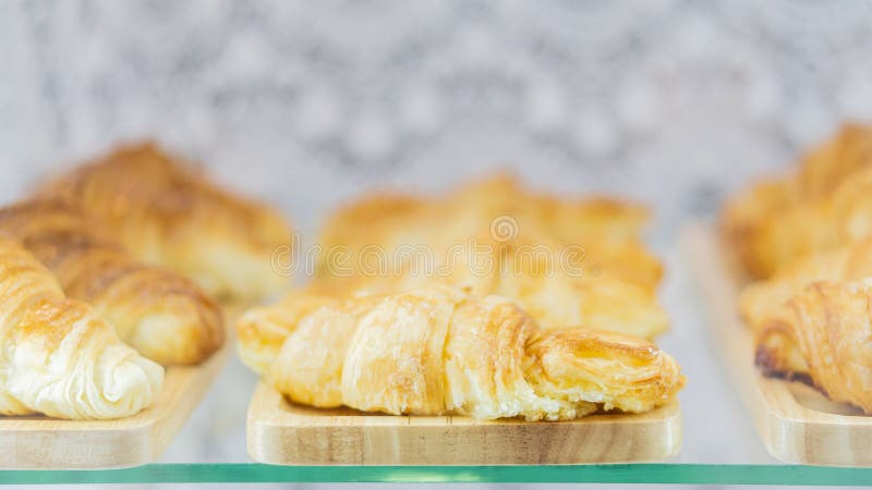 Yellow Croissants for Breakfast, Which are Sold at the Store. Stock ...