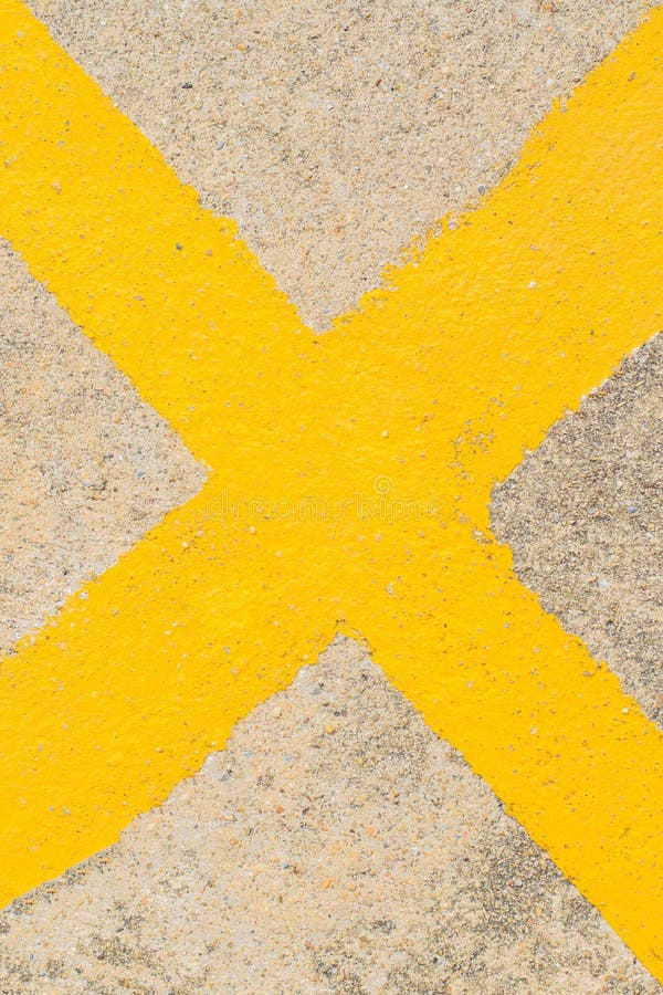Yellow Cross on the Road stock image. Image of clolour - 58982709
