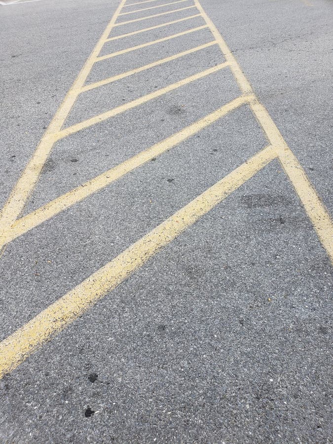 Yellow X Crossing Sign Painted on the Road Asphalt Stock Photo - Image ...
