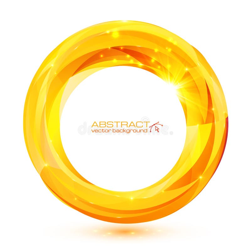Yellow Crystal Abstract Vector Round Frame Stock Vector - Illustration ...
