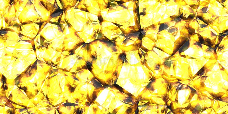 Yellow Crystal Gem Wall Background. Stock Illustration - Illustration ...