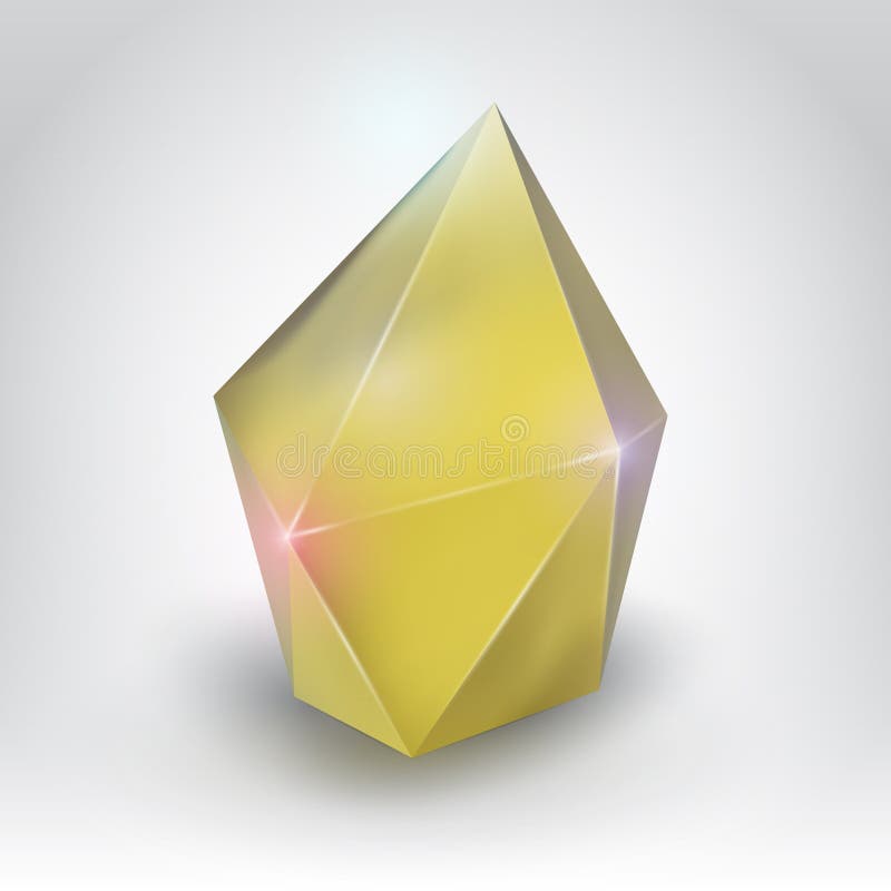 Yellow crystal stock vector. Illustration of romance - 32006879