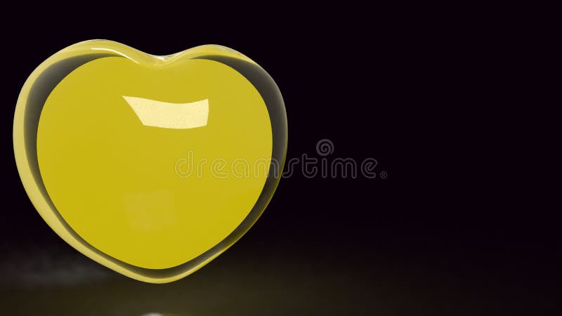 The Yellow Crystal for Love or Health Concept 3d Rendering Stock ...