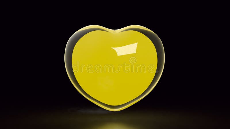 The Yellow Crystal for Love or Health Concept 3d Rendering Stock ...