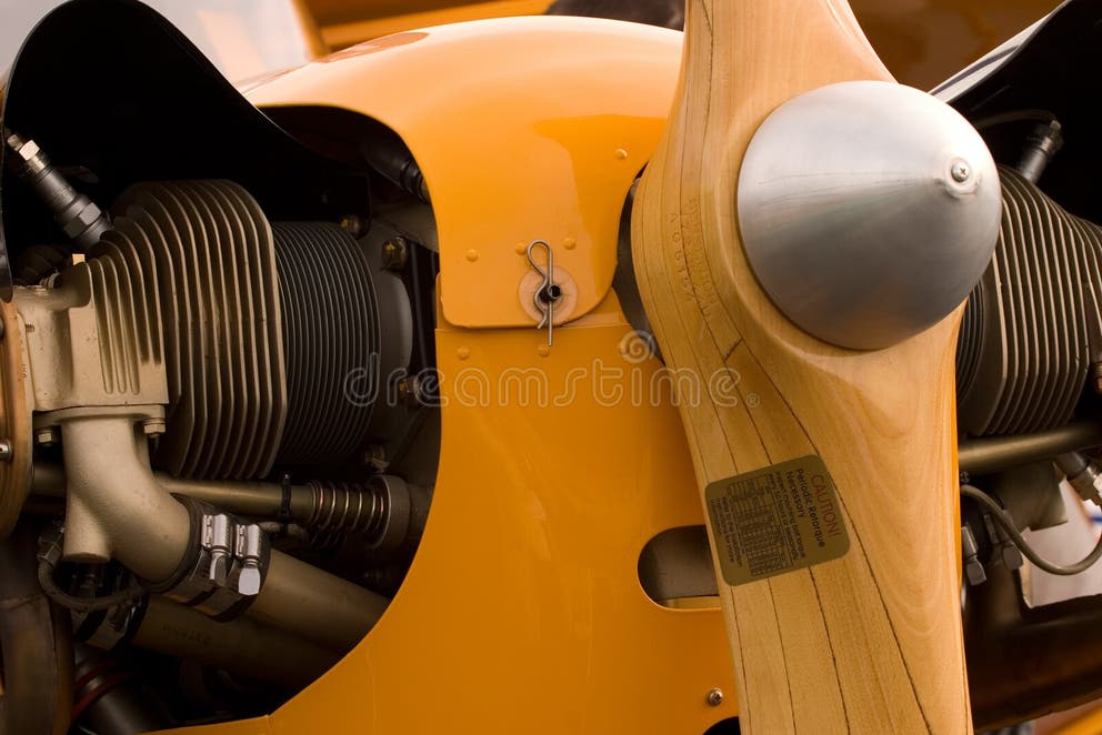 Yellow Cub stock photo. Image of cylinders, aviation, combustion - 2676780