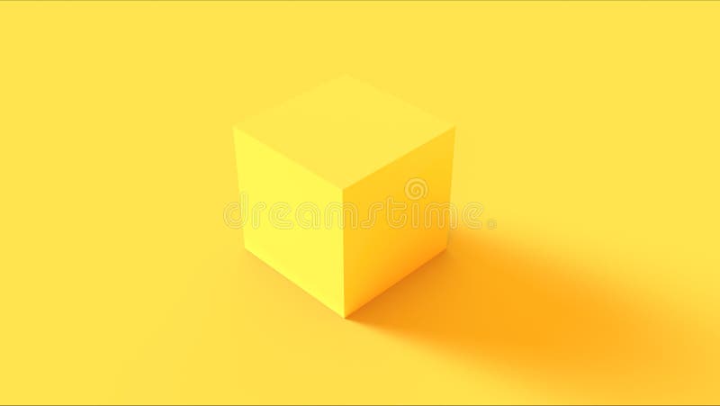 Yellow Cube Background. Graphic Vector Illustration. Abstract ...
