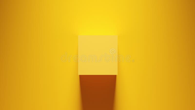 Yellow Cube Simple stock illustration. Illustration of icon - 200762658