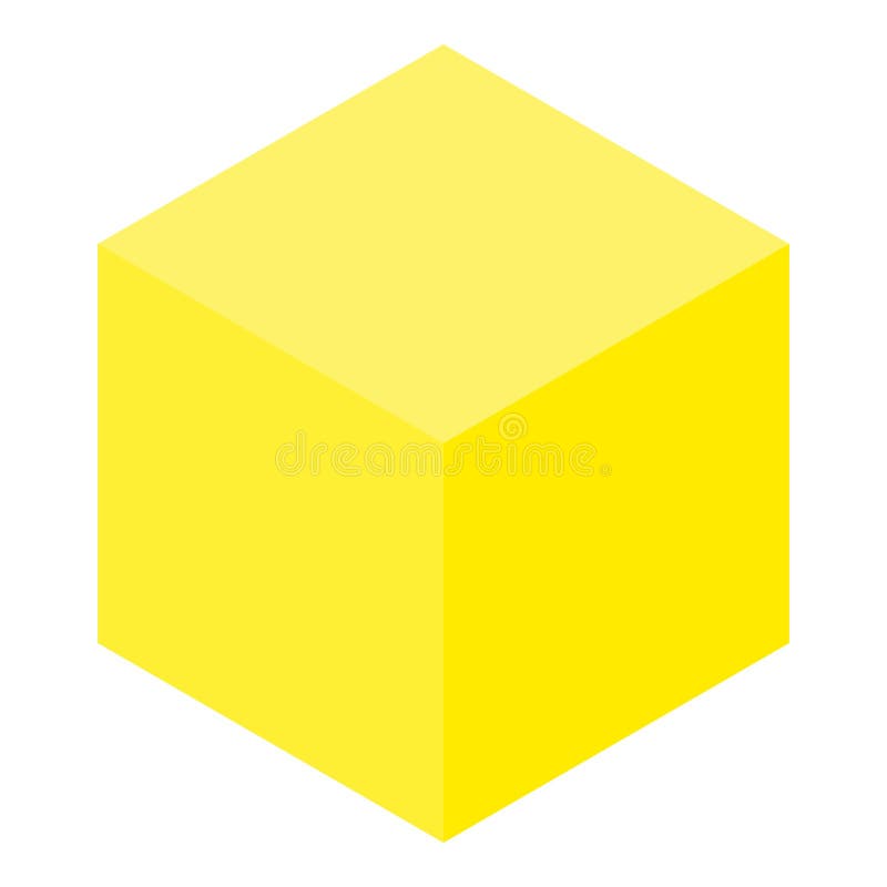 Yellow cube design stock vector. Illustration of glassy - 13020907