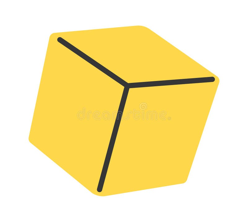 Yellow Cube Kids Toy Cartoon Stock Illustration - Illustration of ...