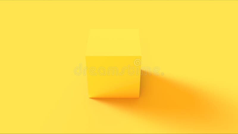 Yellow Cube simple stock illustration. Illustration of measurement ...