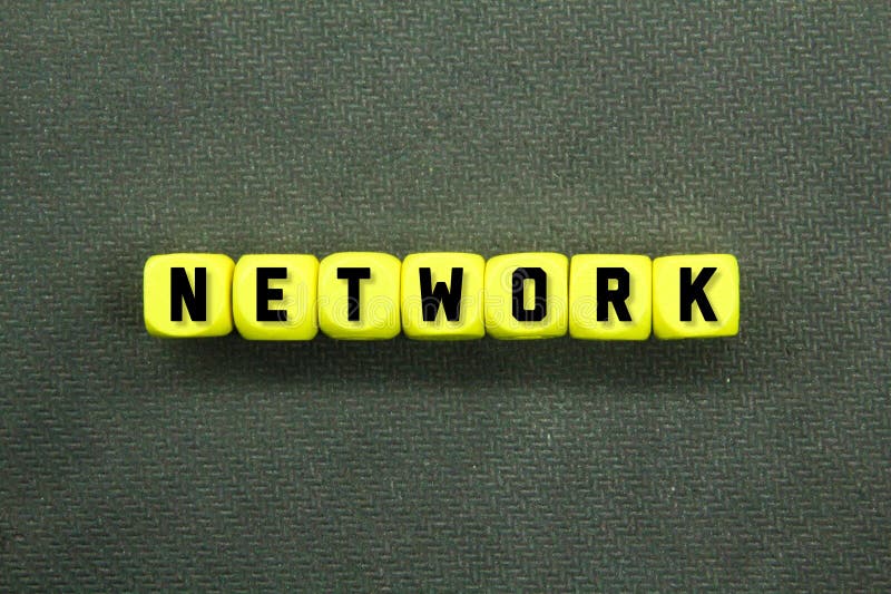A Yellow Cube with the Word Network. Network Concept Stock Photo ...