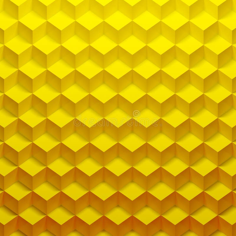 Yellow Cubes Pattern Seamless Background Vector. Stock Illustration ...