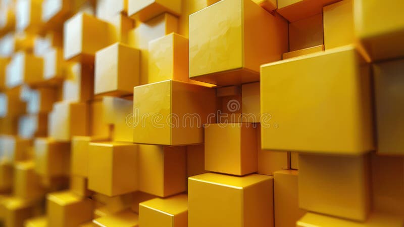 Yellow Cubes Abstract Geometric Background - Modern Motion Design Loop ...