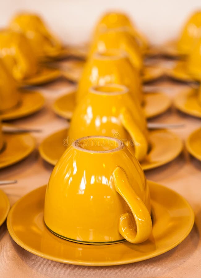Yellow cup stock photo. Image of espresso, coffee, table - 35715488