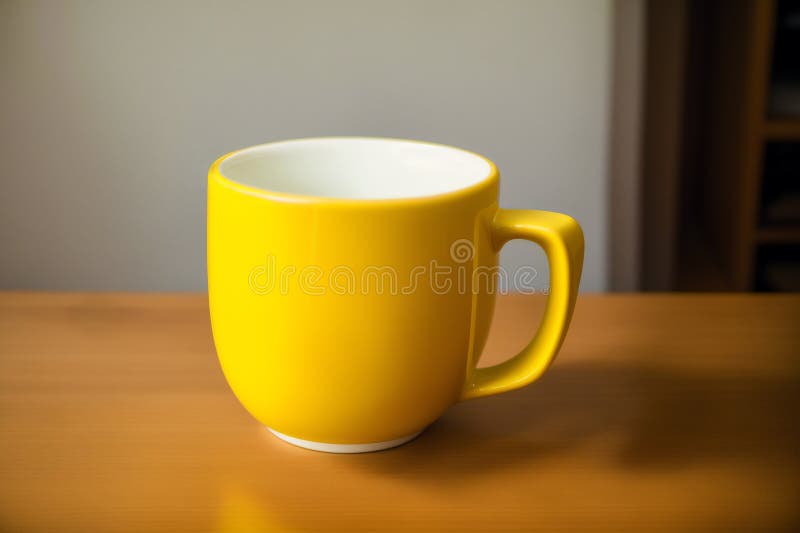 Yellow Cup. Sunny Delight. the Vibrant Yellow Mug Stock Illustration ...