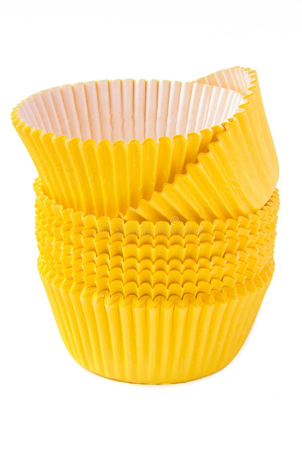 Yellow cupcake baking cups stock image. Image of cupcake - 28830689