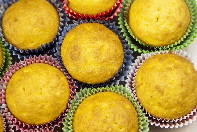 Yellow cupcakes stock photo. Image of delicious, pastry - 22407310