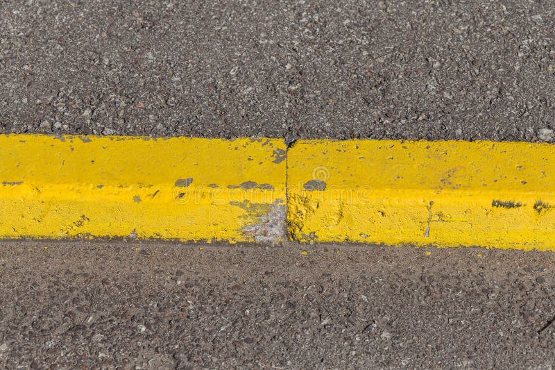 Yellow curb stone border stock image. Image of detail - 273136535