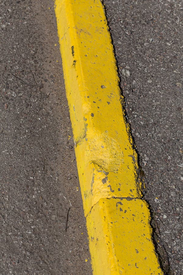 Yellow curb stone border stock image. Image of border - 279037559