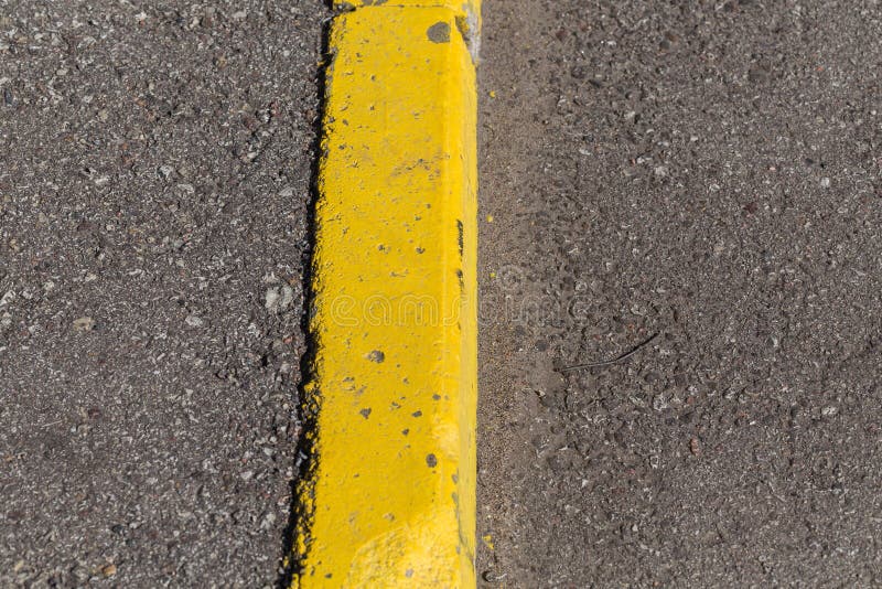Yellow curb stone border stock photo. Image of highway - 54713644