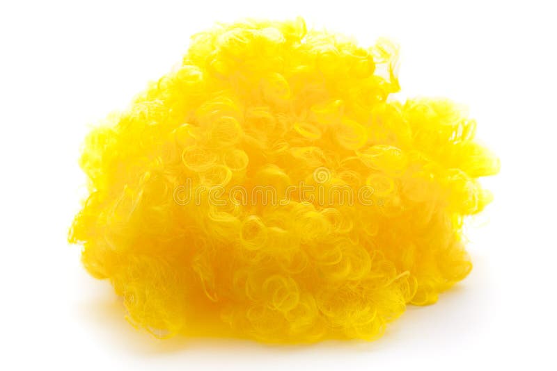 Yellow curly wig stock photo. Image of dyed, hairstyle - 23423486