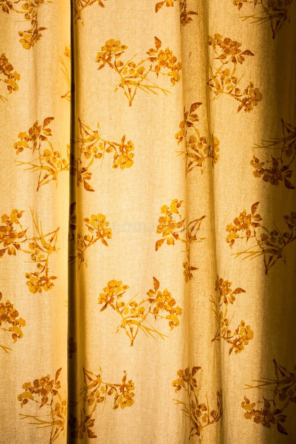Yellow curtain stock image. Image of pattern, home, texture - 65646437