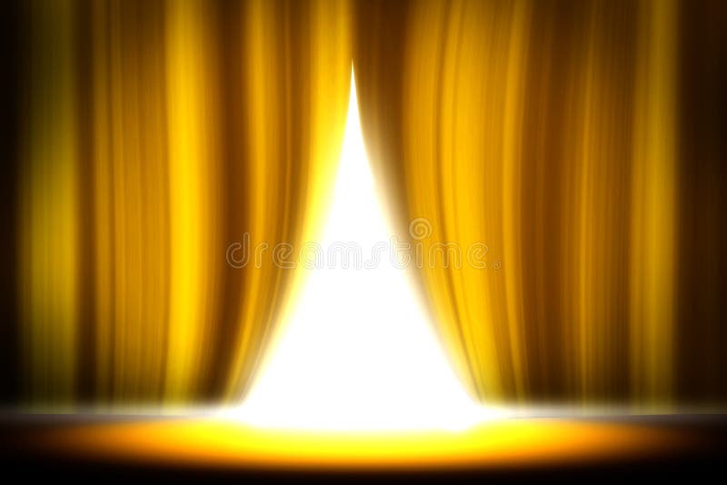Yellow Curtain on Stage Studio Entertainment Background Stock ...