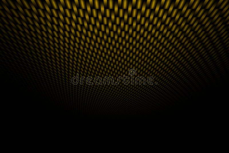 Yellow Curve Carbon Fiber on the Black Shadow. Stock Illustration ...