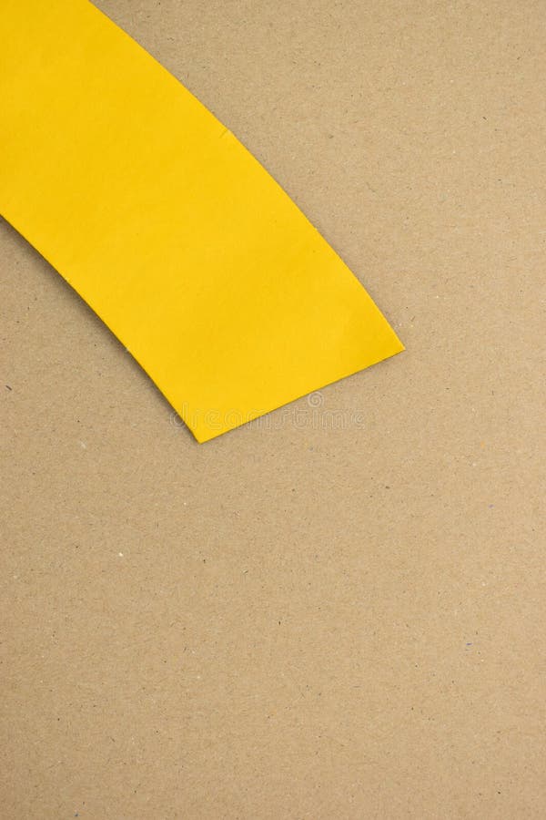 Yellow Curve Paper Put Brown Background Stock Photos - Free & Royalty ...