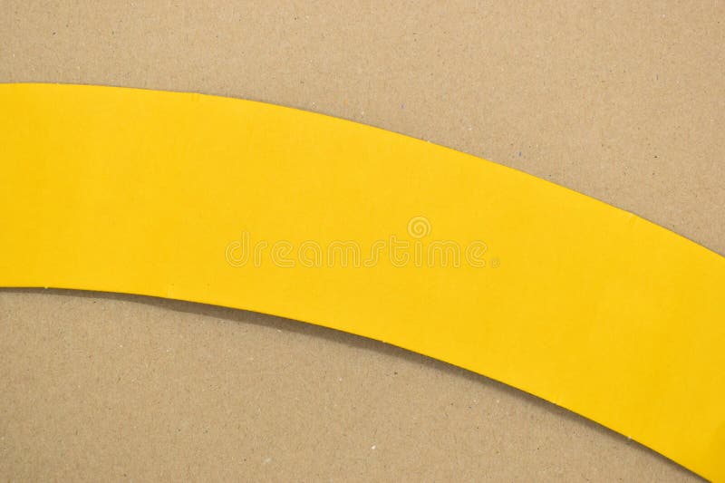 Yellow Curve Paper Put on Brown Background, Paper Industry Stock Image ...