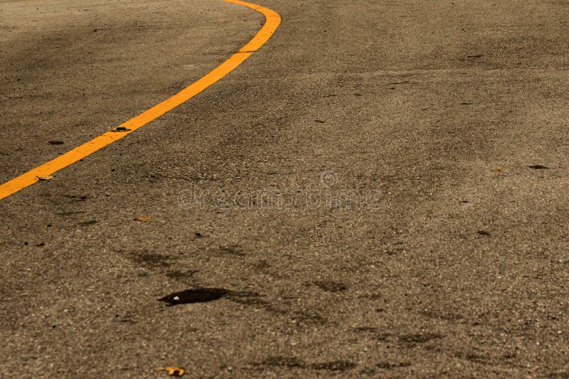 The Yellow Line is the Normal Traffic Direction Line. Stock Photo ...