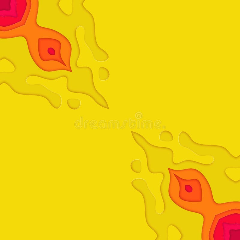 Yellow Cut-out Paper Background of the Hole on the Sheet. Abstract ...