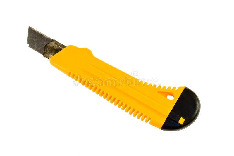 Yellow Cutter Isolated On White Background Picture. Image: 3911036