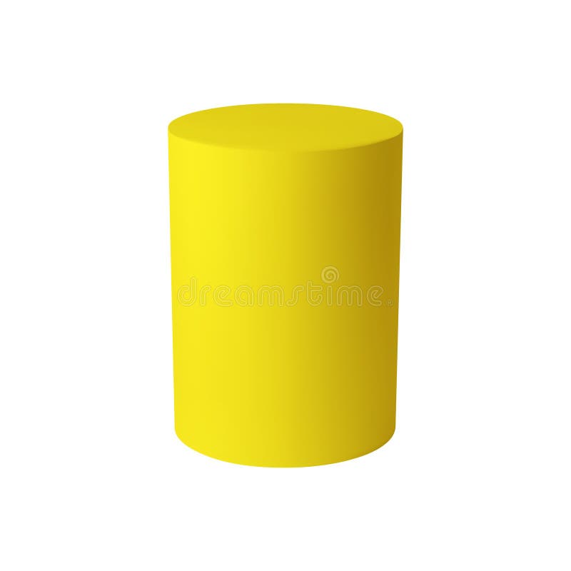 Yellow Cylinder Realistic Composition Stock Vector - Illustration of ...